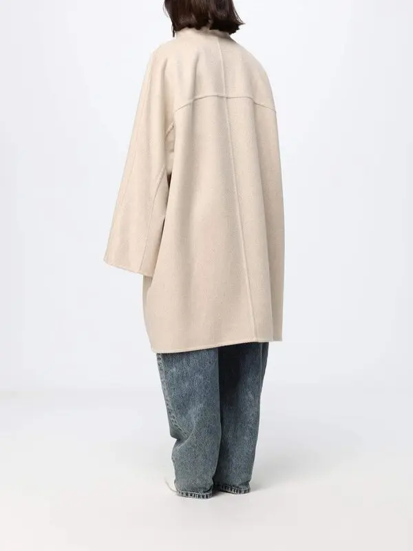 Alaïa Oversized Cashmere Cape - Cream