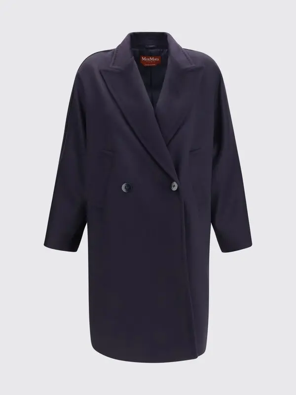 Max Mara Double Breasted Coat - Blue