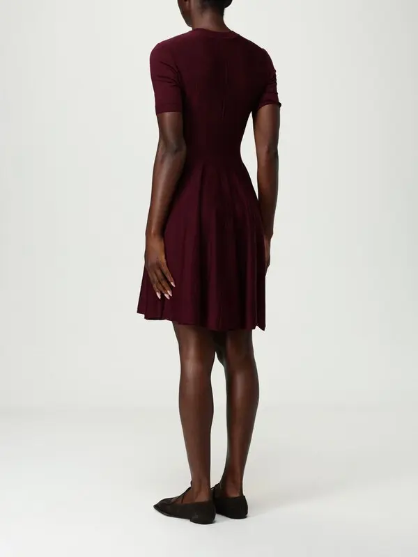 ALAIA Alaia Burgundy Cotton Knit Dress