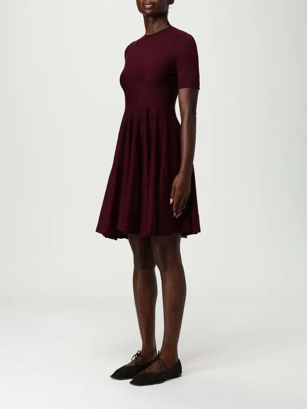 ALAIA Alaia Burgundy Cotton Knit Dress