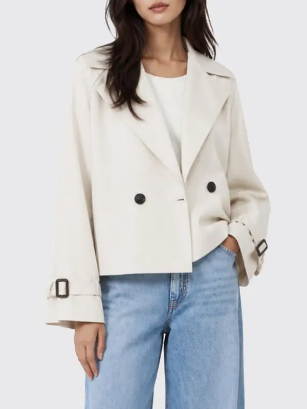 Max Mara Double Breasted Cropped Jacket - Cream