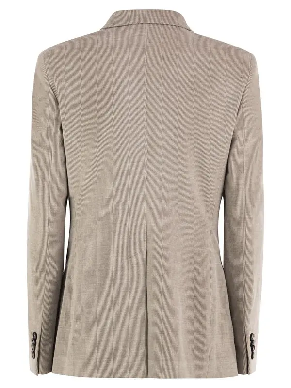 Tagliatore Double-breasted Stretch Cotton And Cashmere Blazer