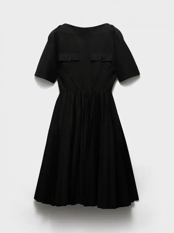 Prada Cotton Gabardine Dress - Black