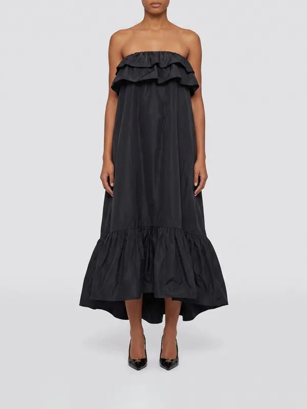 Saint Laurent Cotton Blend Long Dress