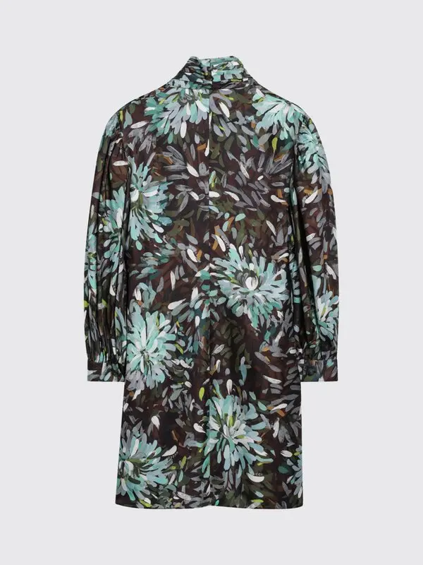 Gucci Printed Silk Twill Chemisier Dress
