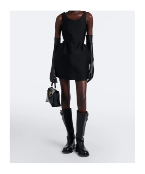 Balenciaga Wool And Silk-blend Sleeveless Minidress