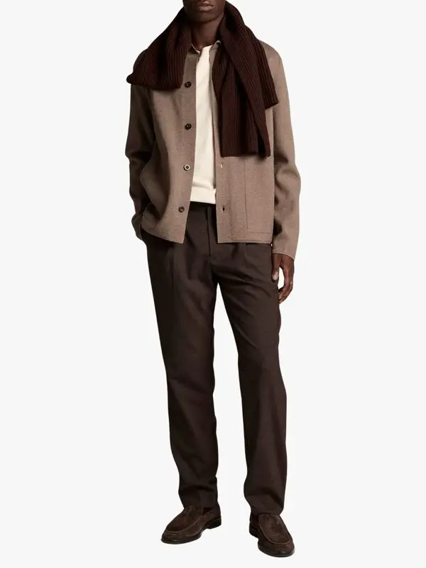 Vince Long-sleeved Knitted Cardigan With Collar