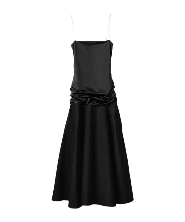 Jacquemus Off-shoulder Strappy Gown - Black