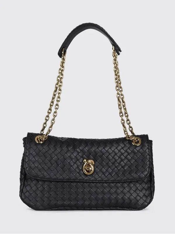 Bottega Veneta Madison Shoulder Bag In Intrecciato Leather With Chain Strap - Multicolor