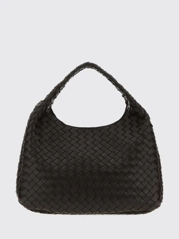 Bottega Veneta Campana Intrecciato Lambskin Hobo Bag With Woven Handle - Brown