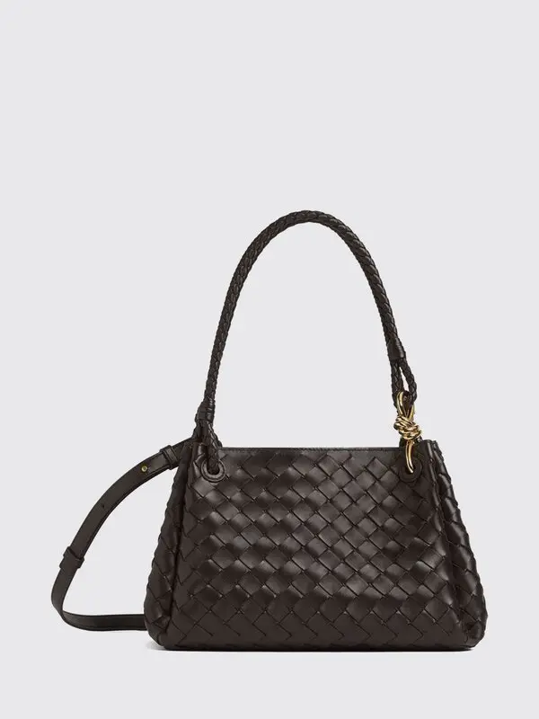 Bottega Veneta Parachute Intrecciato Lambskin Shoulder Bag - Brown
