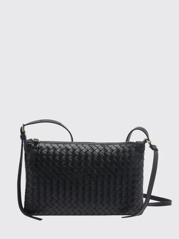Bottega Veneta Small Woven Nappa Crossbody Bag - Black
