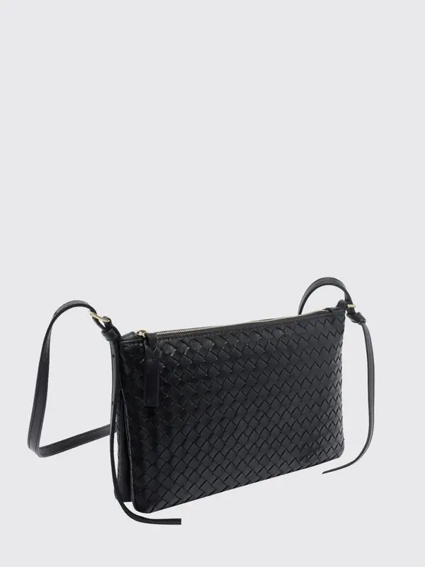 Bottega Veneta Small Woven Nappa Crossbody Bag - Black