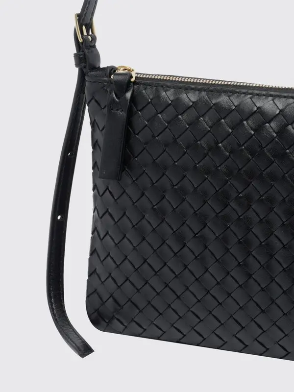 Bottega Veneta Small Woven Nappa Crossbody Bag - Black