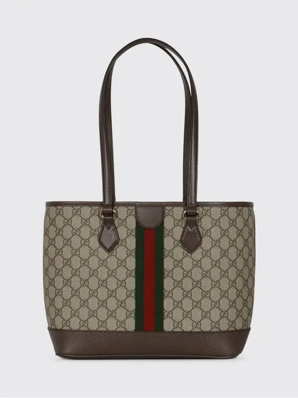 Gucci Ophidia Medium Gg Supreme Shoulder Bag With Web Detail