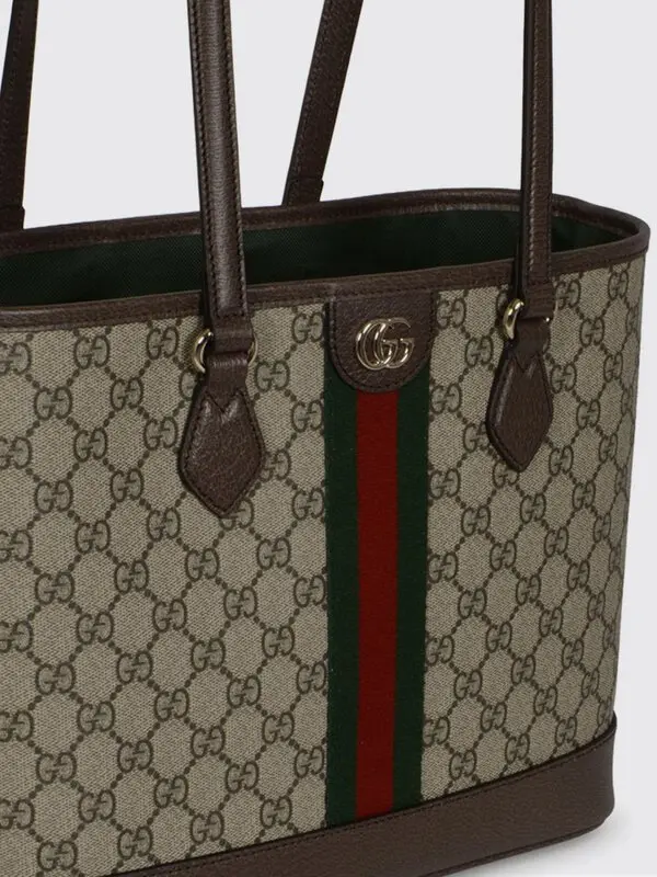 Gucci Ophidia Medium Gg Supreme Shoulder Bag With Web Detail