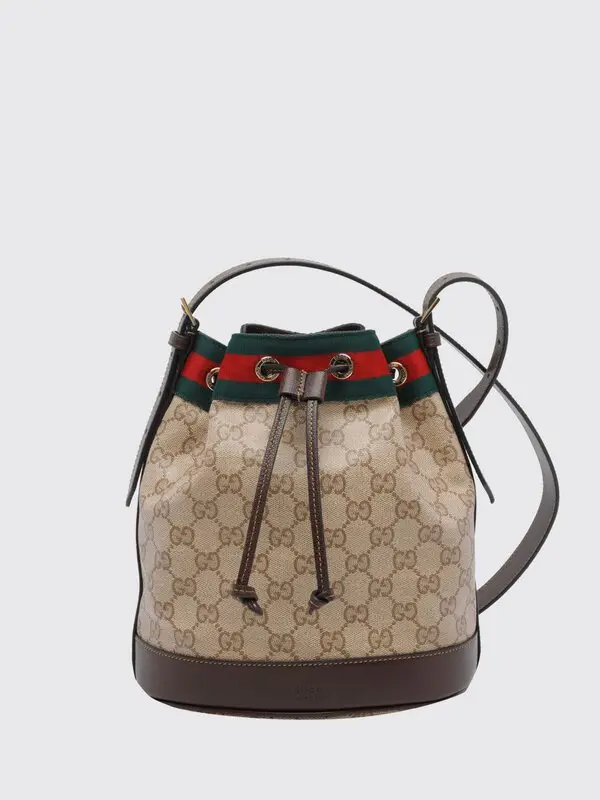 Gucci Venice Mini Gg Monogram Jacquard Fabric Bucket Bag - Cream