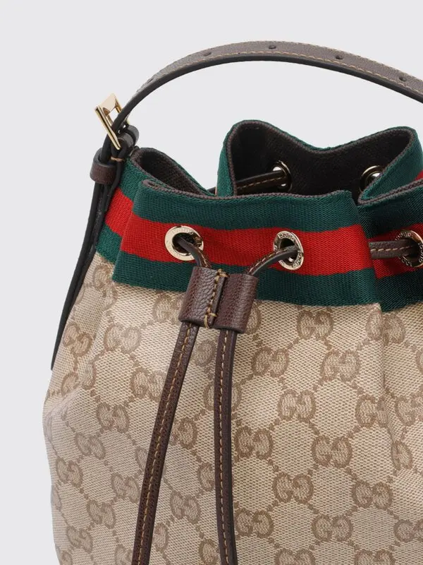 Gucci Venice Mini Gg Monogram Jacquard Fabric Bucket Bag