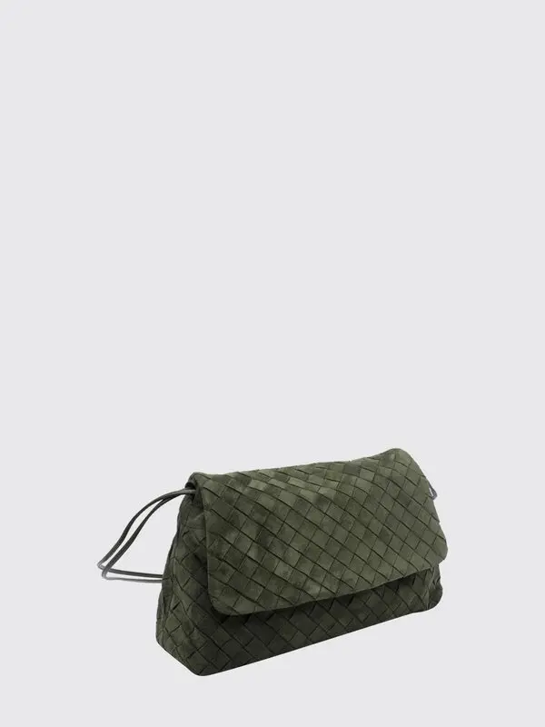Bottega Veneta Giorno Woven Calfskin Shoulder Bag - Green