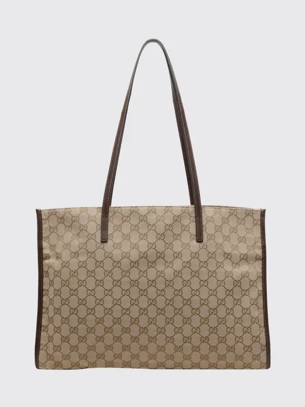 Gucci Monogram Jacquard Shoulder Bag With Double Leather Handle