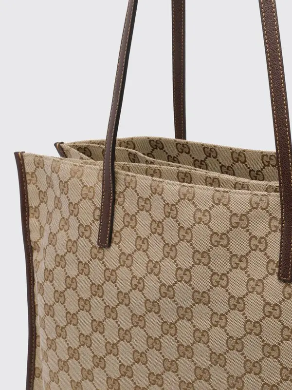 Gucci Monogram Jacquard Shoulder Bag With Double Leather Handle