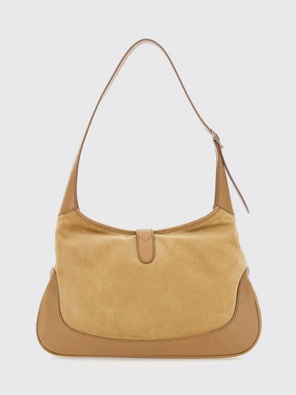 Gucci Jackie 1961 Medium Grained Leather Shoulder Bag With Piston Closure