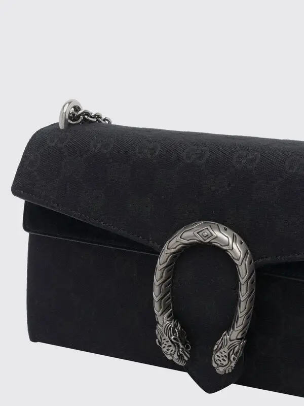 Gucci Dionysus Monogram Fabric And Leather Shoulder Bag With Chain Strap