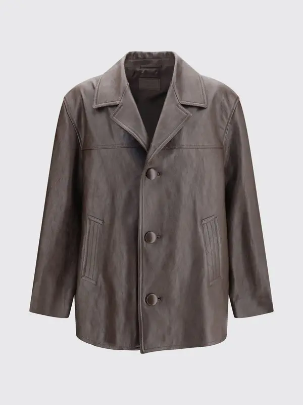 Prada Classic Collared Leather Jacket