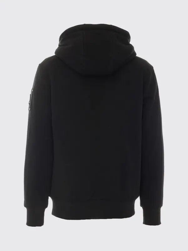 Moose Knuckles Cotton-blend Hooded Zip-up Sweatshirt With Kangaroo Pocket