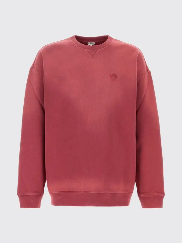 Loewe Embroidered Anagram Crewneck Jumper - Red