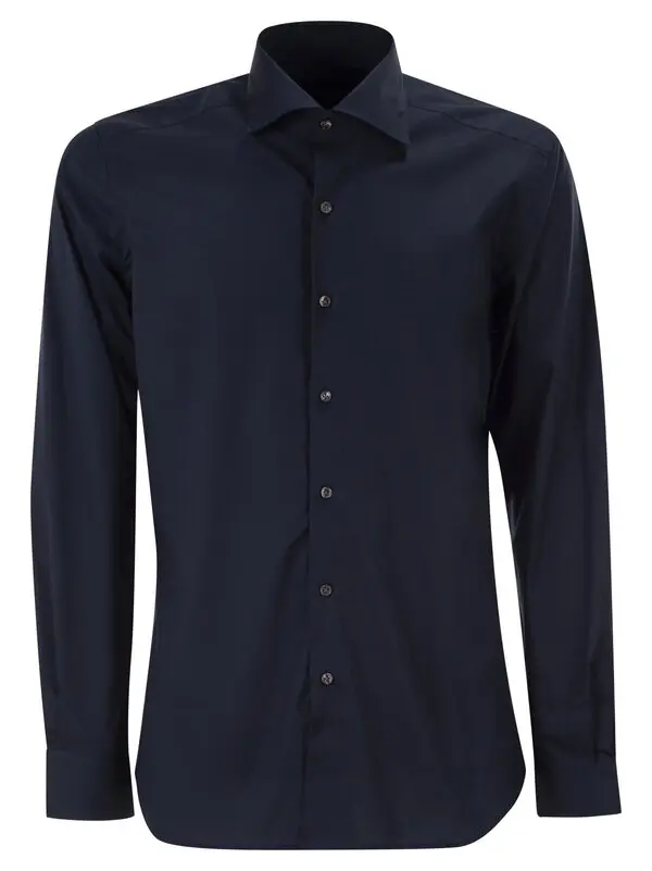 FAY Regular Fit Shirt In Stretch Poplin