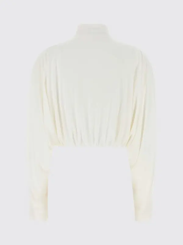 ALAIA Alaia Viscose Blend Crop Bomber Jacket With Zip