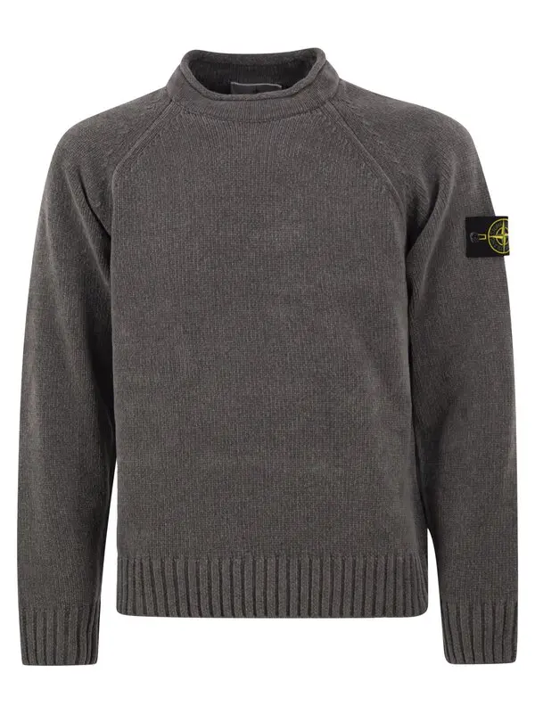 Stone Island Cotton Crew-neck Knit Jumper - Gray