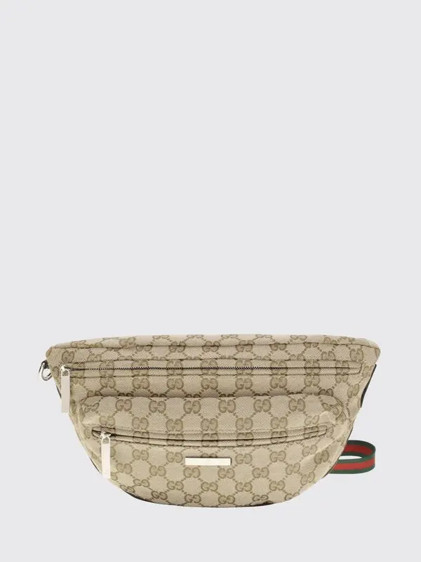 Gucci Gg Monogram Jacquard Fabric Bum Bag With Logo Strap - Brown