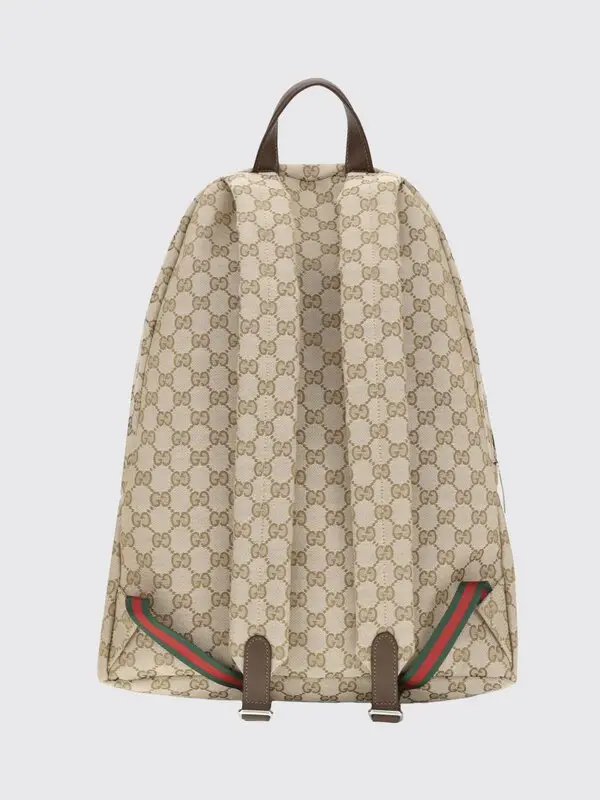 Gucci Gg Monogram Jacquard Fabric Backpack With Padded Straps