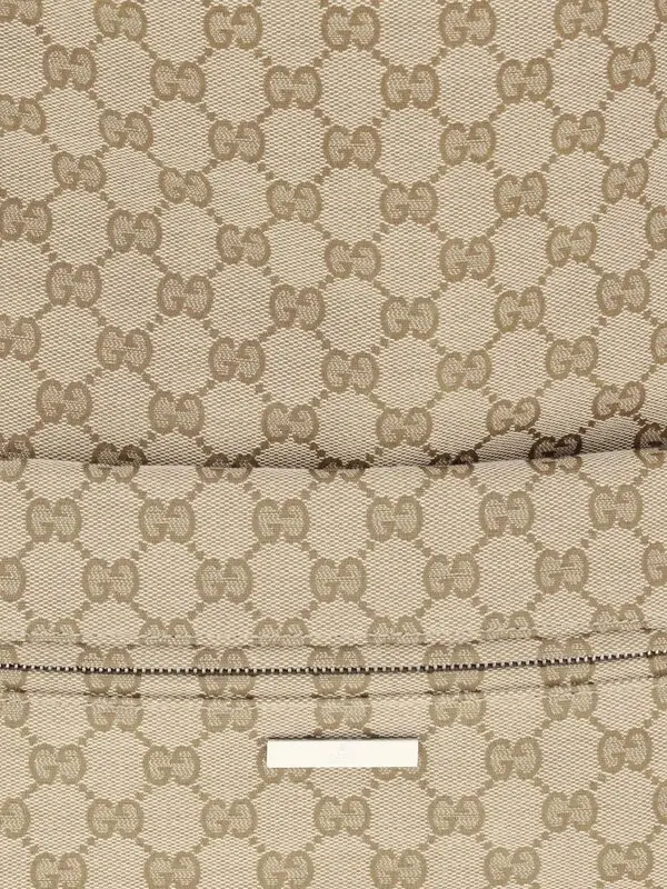 Gucci Gg Monogram Jacquard Fabric Backpack With Padded Straps