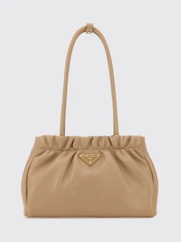 Prada Gathered Nappa Leather Bag - Cream