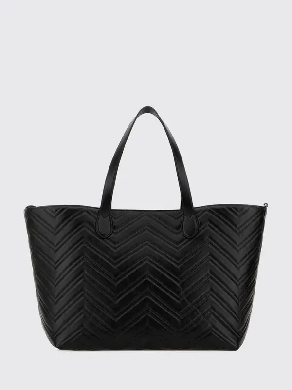 Gucci Gg Marmont Matelassé Nappa Chevron Shoulder Bag - Black