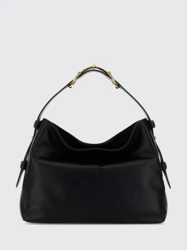 Gucci Beatrix Smooth Calfskin Shoulder Bag With Horsebit Detail - Black