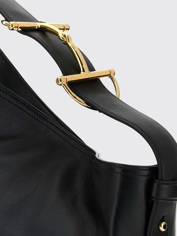 Gucci Beatrix Smooth Calfskin Shoulder Bag With Horsebit Detail - Black