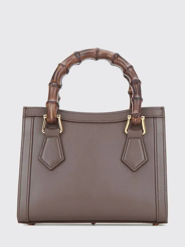 Gucci Diana Mini Smooth Leather Top Handle Bag With Bamboo Handles - Brown