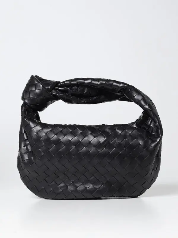 Bottega Veneta Teen Jodie Bag In Woven Leather - Black