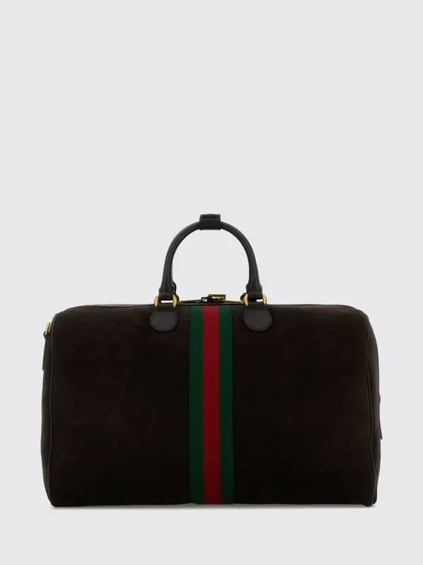 Gucci Savoy Medium Suede Monogram Travel Bag