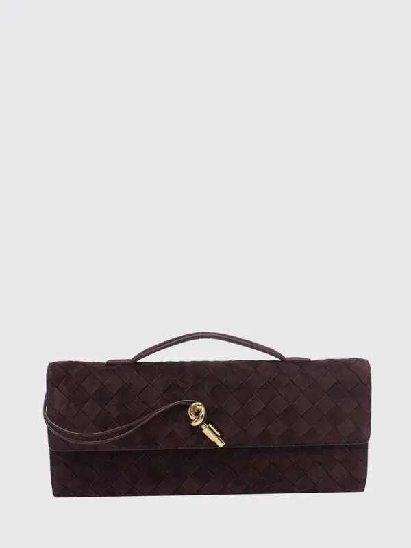 Bottega Veneta Andiamo Intrecciato Suede Leather Clutch - Multicolor