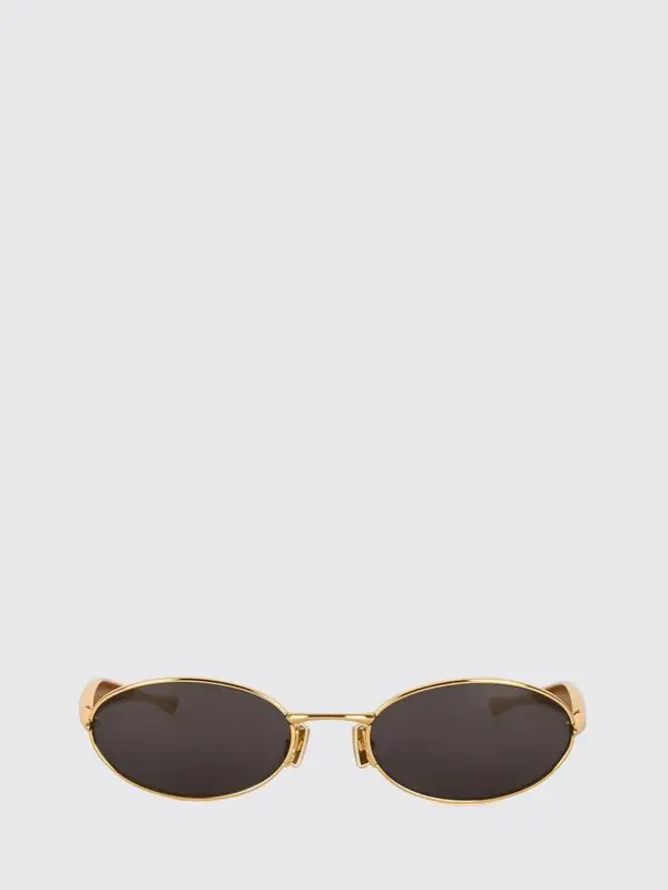 Bottega Veneta Sardine Metal Oval Sunglasses - Gray