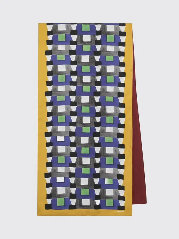 Miu Miu Printed Silk Foulard - Multicolor