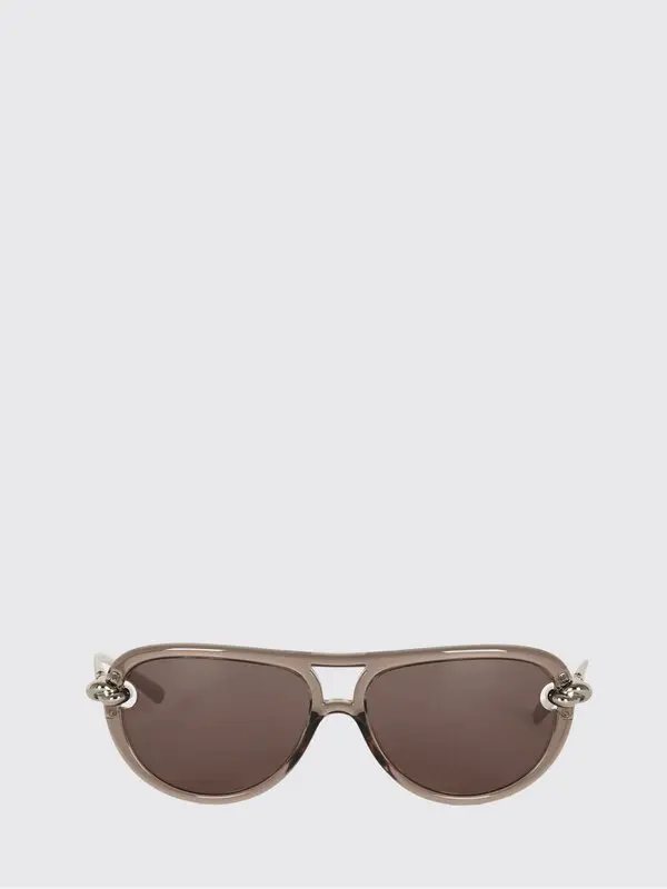 Bottega Veneta Knot Aviator Sunglasses In Metal And Acetate - Silver