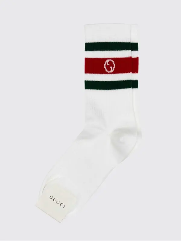 Gucci Striped Gg Monogram Cotton-blend Socks