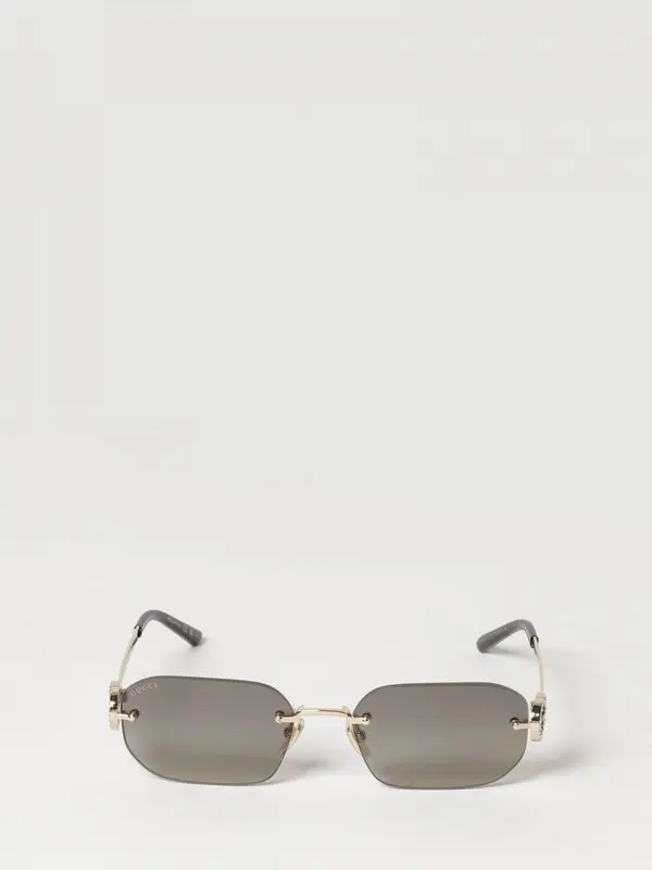 Gucci Gg Monogram Rectangular Metal Sunglasses