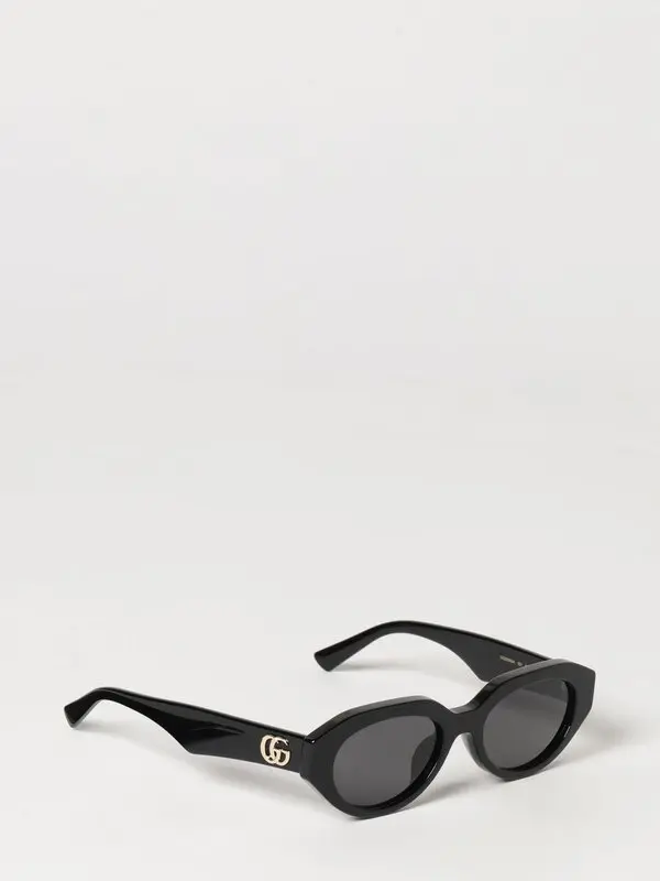 Gucci Gg Monogram Acetate Cat-eye Sunglasses - Black
